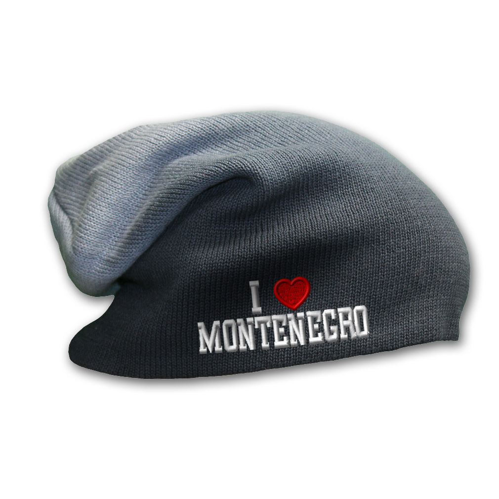 Slouchy Beanie for Men I Love Montenegro Winter Hats Acrylic Women ...