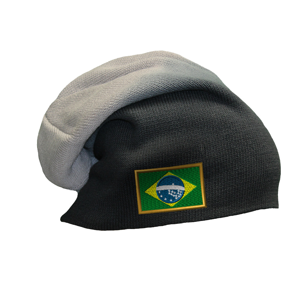 Slouchy Beanie for Men Brazil Embroidery Winter Hats Acrylic Women ...